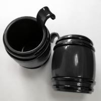 China Shatter Resistant Small Plastic Shot Cups 25ml Plastic Whisky Tumblers Barrel Designs with Hook for sale
