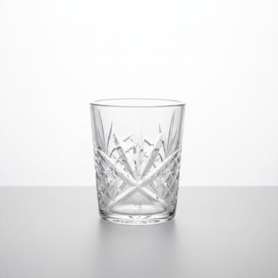 China 325ml Crystal Pattern PC Lowball Whiskey Tumbler with Food-Grade Material for sale