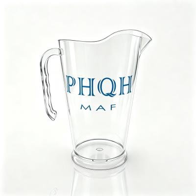 China 1.8L Thick Heavy Duty PS Plastic Pitcher Water Jug with Custom Logo for sale