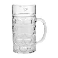 China Christmas Gift Glass Beer Mug 500ml Large Handle Beer Cup for Summer BBQ Party Bar Home Drinking Fathers Day Gift for sale