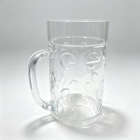 China Custom Logo Plastic Beer Mug with 500ML Capacity and Crystal-Clear Appearance for Bars and Events for sale