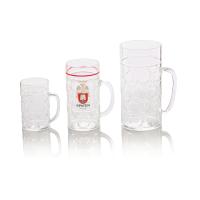 China Custom Logo Plastic Beer Mug with 500ML Capacity and Crystal-Clear Appearance for Bars and Events for sale