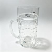 China Custom Logo Plastic Beer Mug with 500ML Capacity and Crystal-Clear Appearance for Bars and Events for sale