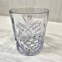 China Plastic Beer Cup Clear 325ml Food-Grade PC Lowball Whiskey Tumbler with Crystal Pattern for sale