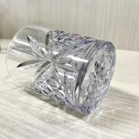 China Plastic Beer Cup Clear 325ml Food-Grade PC Lowball Whiskey Tumbler with Crystal Pattern for sale