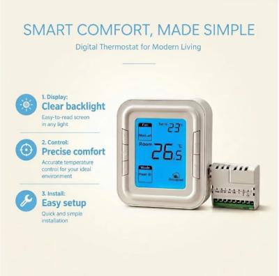 China Auto Fan Speed Air Conditioner Controller HVAC Thermostat Panel with LCD Display for sale