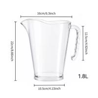 China Reusable 1.5L PS Pitcher Large Capacity Drink Jug for Cold Beverages and Beer for sale