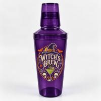 China 20oz Capacity Plastic Cocktail Shaker with Custom Logo Printing and Durable PS Plastic for sale