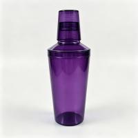 China 20oz Capacity Plastic Cocktail Shaker with Custom Logo Printing and Durable PS Plastic for sale
