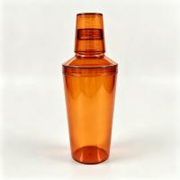 China 20oz Capacity Plastic Cocktail Shaker with Custom Logo Printing and Durable PS Plastic for sale