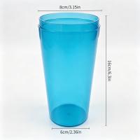 China 20oz Capacity Plastic Cocktail Shaker with Custom Logo Printing and Durable PS Plastic for sale