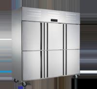 China Dual Compressor 6-Door Commercial Freezer 2080x760x1938mm with -18°C Temperature Range for sale