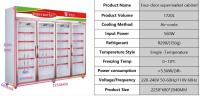 China 1720L 4-Door Commercial Display Freezer with Demist Glass - SC-2250FLP4 Model 2250×680×2040mm for sale