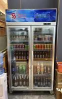 China SC-618LP2 Commercial Display Refrigerator 584L Capacity 2 Glass Doors 0-8°C Temperature Range for sale