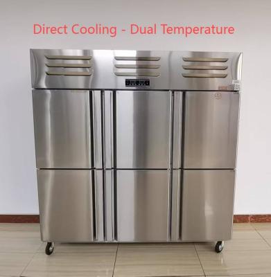 China Commercial Dual Temperature Refrigerator Freezer 1600L 220V with Hidden Handle Design for Professional Kitchens for sale
