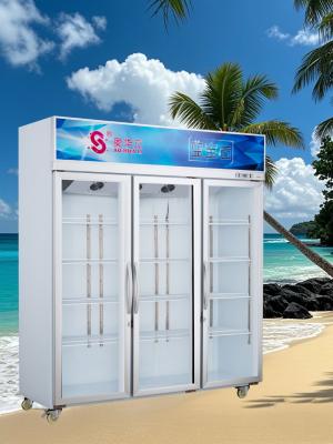 China SC-1500LP3 1306L 3-Door Commercial Glass Display Refrigerator 1785x680x2040mm 0-8°C for sale