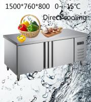 China Commercial Undercounter Freezer 1500x760x800mm Stainless Steel 0 to -15C for sale
