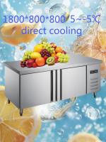 China 480L Two Door Undercounter Freezer - 1800×800×800mm Stainless Steel Commercial Refrigeration for sale