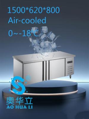 China D0.25L2 Two-Door Commercial Freezer 1500×620×800mm with -18°C Temperature Control for Professional Kitchens for sale