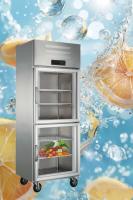 China 600L Commercial Display Refrigerator Double Glass Door Freezer 620x700x1938mm for Restaurants for sale
