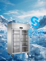 China D1.0L2 Double Glass Door Commercial Freezer 1220x700x1938mm with 0-8°C Temperature Range for sale