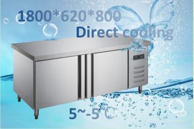 China 430L Commercial Restaurant Freezer 220V 2-Door Counter Model with 1800x620x800mm Dimensions for sale