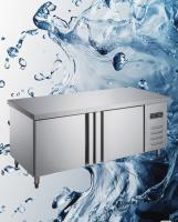China 330L 2-Door Undercounter Commercial Freezer 1500×760×800mm Stainless Steel Restaurant Refrigerator for sale