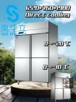 China 1000L Double Compressor Commercial Freezer 4-Door Upright Fridge with -20°C to -10°C Temperature Range for sale