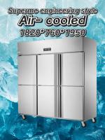 China 6 Door Commercial Freezer Stainless Steel 1600L Capacity 0°C to -18°C Temperature Range for Restaurants for sale