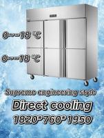 China Commercial 6-Door Upright Freezer 1820x760x1950mm with -18°C Temperature Range for Restaurants for sale
