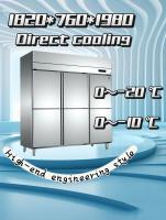 China 1600L 6-Door Commercial Upright Freezer with Dual Compressor - 1820mm Height, -20°C to -10°C Temperature Range for sale