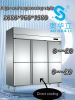 China Commercial 6-Door Direct Cooling Freezer 2080x760x1980mm with -20°C Temperature Range for Restaurants for sale