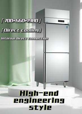 China D0.6L2 Commercial Two-Door Freezer Refrigerator 700×660×1980mm 0°C to -20°C Temperature Range for sale