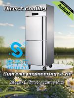 China D0.6L2 Commercial Freezer 330W Energy Efficient Two-Door Refrigerator 0 to -18°C Temperature Range for sale