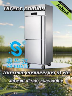 China D0.6L2 Commercial Freezer 330W Energy Efficient Two-Door Refrigerator 0 to -18°C Temperature Range for sale