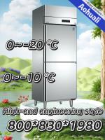China D0.8L2 Two Door Commercial Freezer 800×830×1980mm with -20°C to -10°C Temperature Range for sale