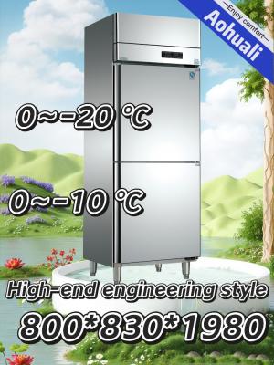 China D0.8L2 Two Door Commercial Freezer 800×830×1980mm with -20°C to -10°C Temperature Range for sale