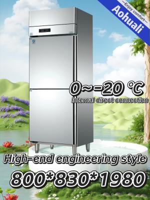 China Explosion Proof Commercial Refrigerator Freezer 800L Capacity 0 to -20°C Two Door Hotel Restaurant Cooler for sale