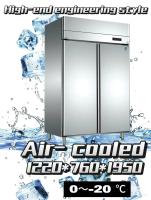 China Air Cooled Double Door Catering Freezer 1000L Capacity Upright Chiller with -20°C Temperature Range for sale