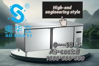 China Air Cooled 2 Door Commercial Freezer 1800x800x800mm Single Compressor Stainless Steel for sale
