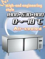 China 2 Door Undercounter Freezer 1800x630x800mm Air Cooled Intelligent Auto Defrost for Bar for sale