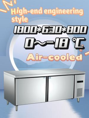China 2 Door Undercounter Freezer 1800x630x800mm Air Cooled Intelligent Auto Defrost for Bar for sale