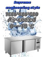 China 480L Commercial Counter Freezer with Work Surface - 300W Frostless Refrigeration 1800×800×800mm for sale