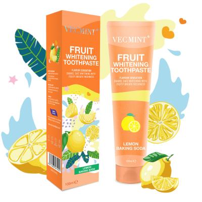 China VEC MINT Lemon Baking Soda Whitening Toothpaste for sale