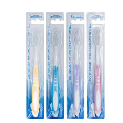 China Wholesale Custom Adult Travel Home Hotel Plastic Soft Bristle Home Use Toothbrush In Blister Card for sale