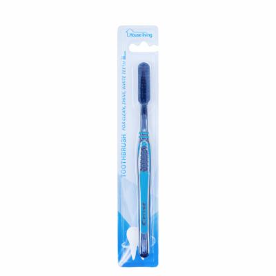 China Wholesale Custom Adult Travel Home Hotel Plastic Soft Bristle Home Use Toothbrush In Blister Card for sale