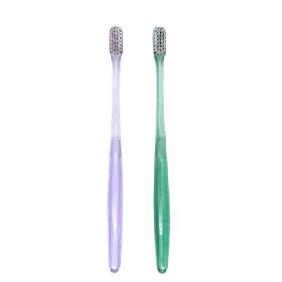 China Wholesale Custom Adult Travel Home Hotel Plastic Soft Bristle Home Use Toothbrush In Blister Card for sale