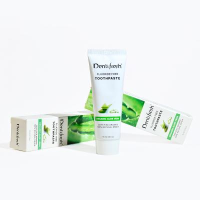 China DENTIFRESH Natural Certificated Aloe Vera Toothpaste 75ml for adult children fluoride free for sale