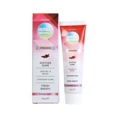 China Dentifresh Herbal Cinnamon Toothpaste - 100ml Soothes Gums Prevents Cavities & Decay for sale