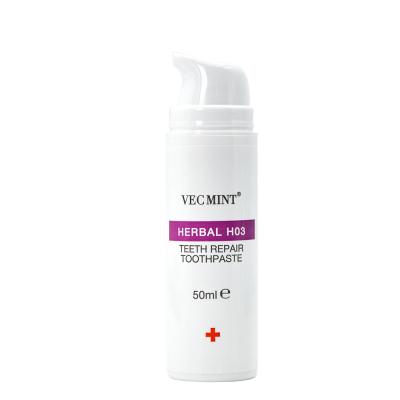 China Hot Sale VECMINT Herbal H03 Teeth Repair Toothpaste - 50ml, Ideal for Daily Teeth Maintenance for sale